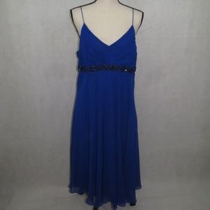 Eva Blue | Dresses | Eva Blue Strap Dress Size 4 Sleeveless Beaded New ...
